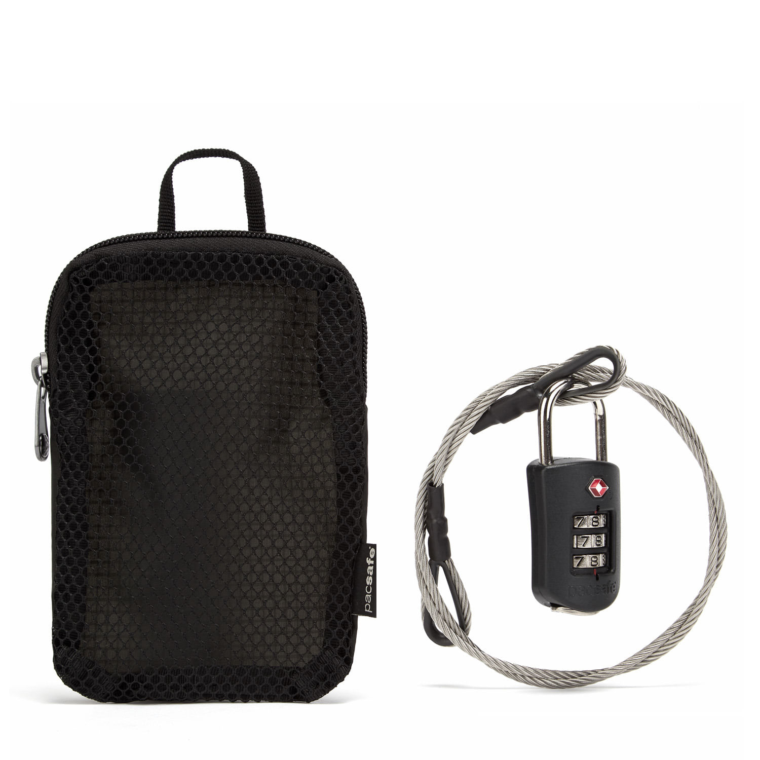 Pacsafe Prosafe 1000 comb. lock with steel cable Cable lock no size ...