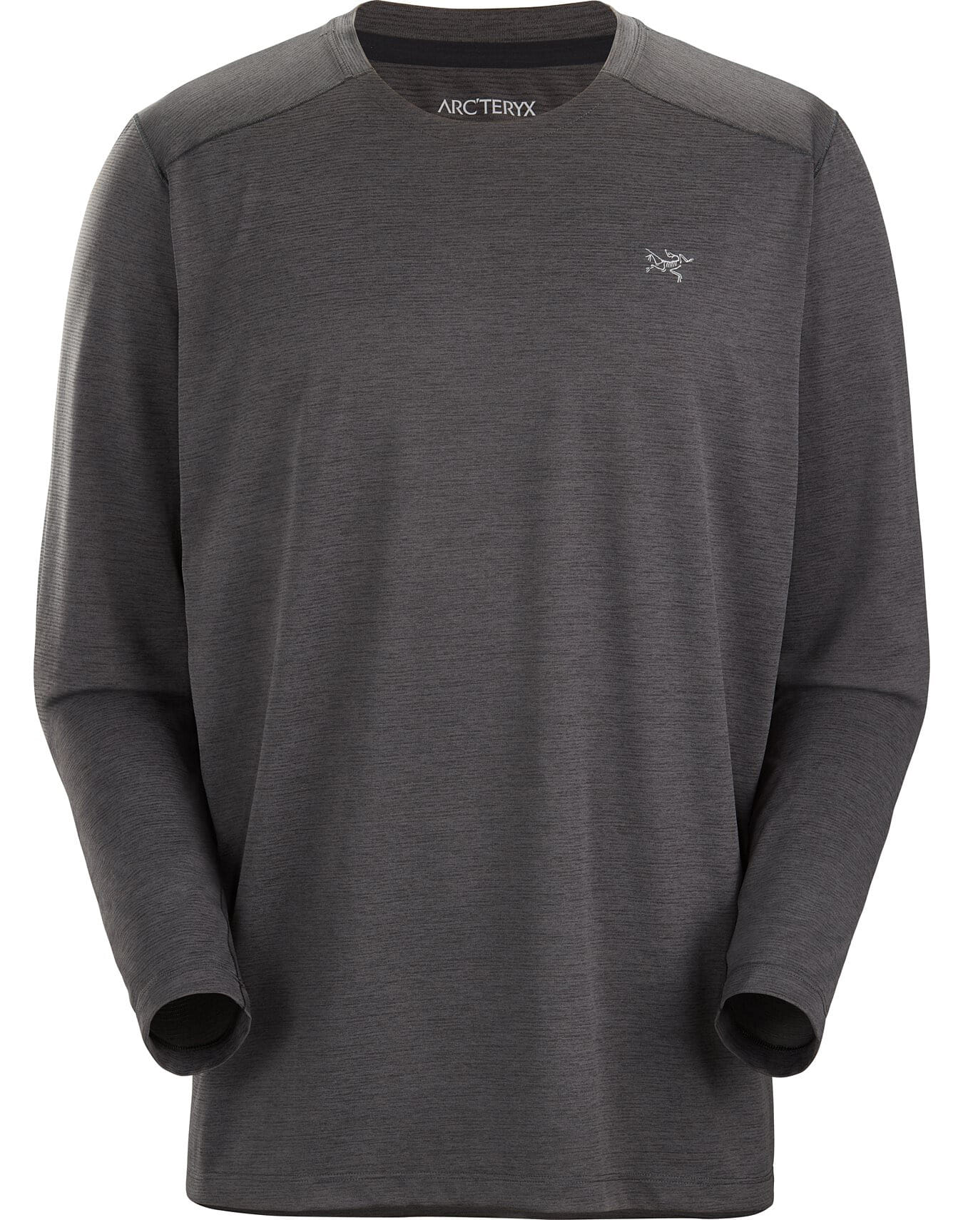 Arc'teryx Cormac Crew LS M Langarmshirt black heather S - Transa.ch