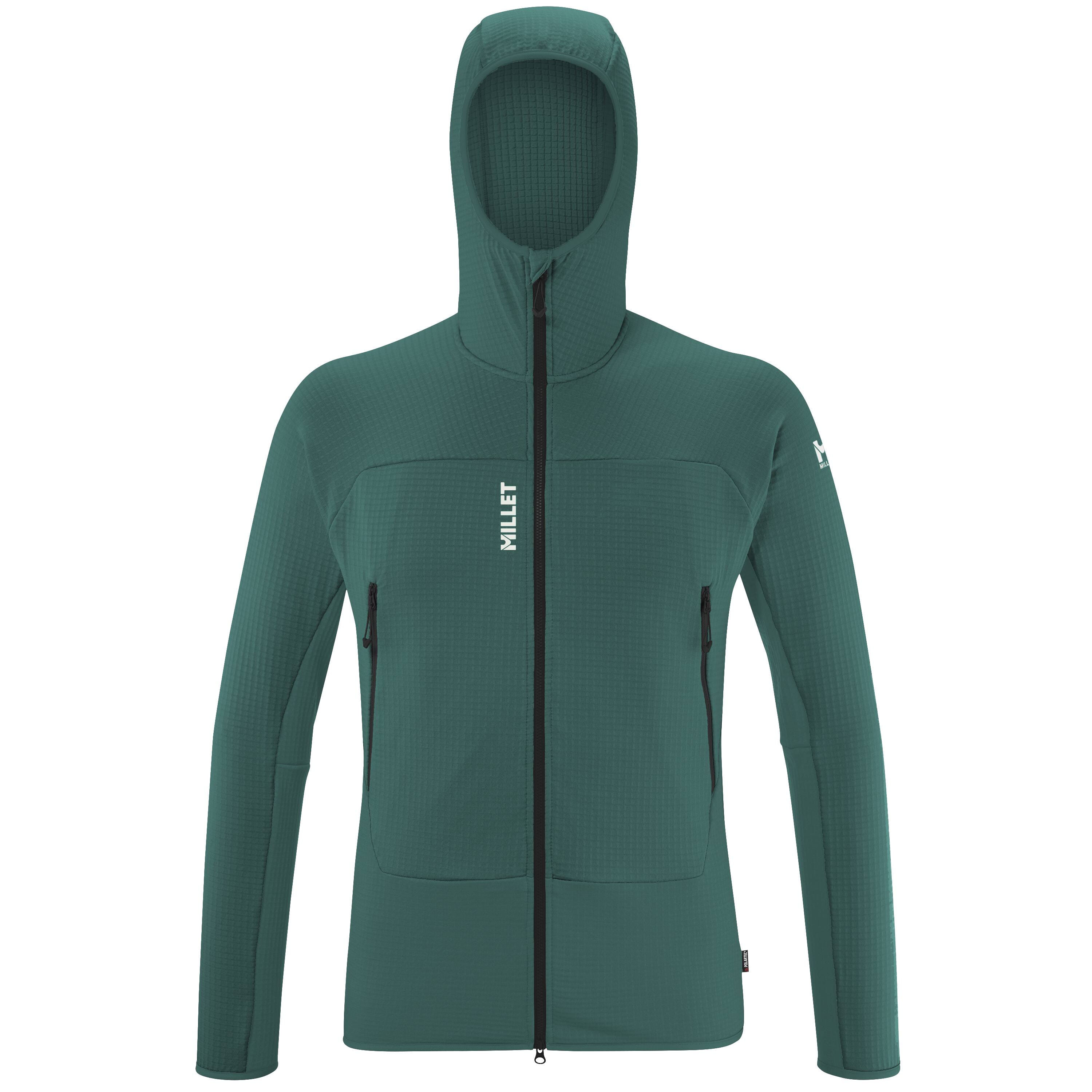 Millet Fusion Grid Hoodie M Fleecejacke bottle L - Transa.ch