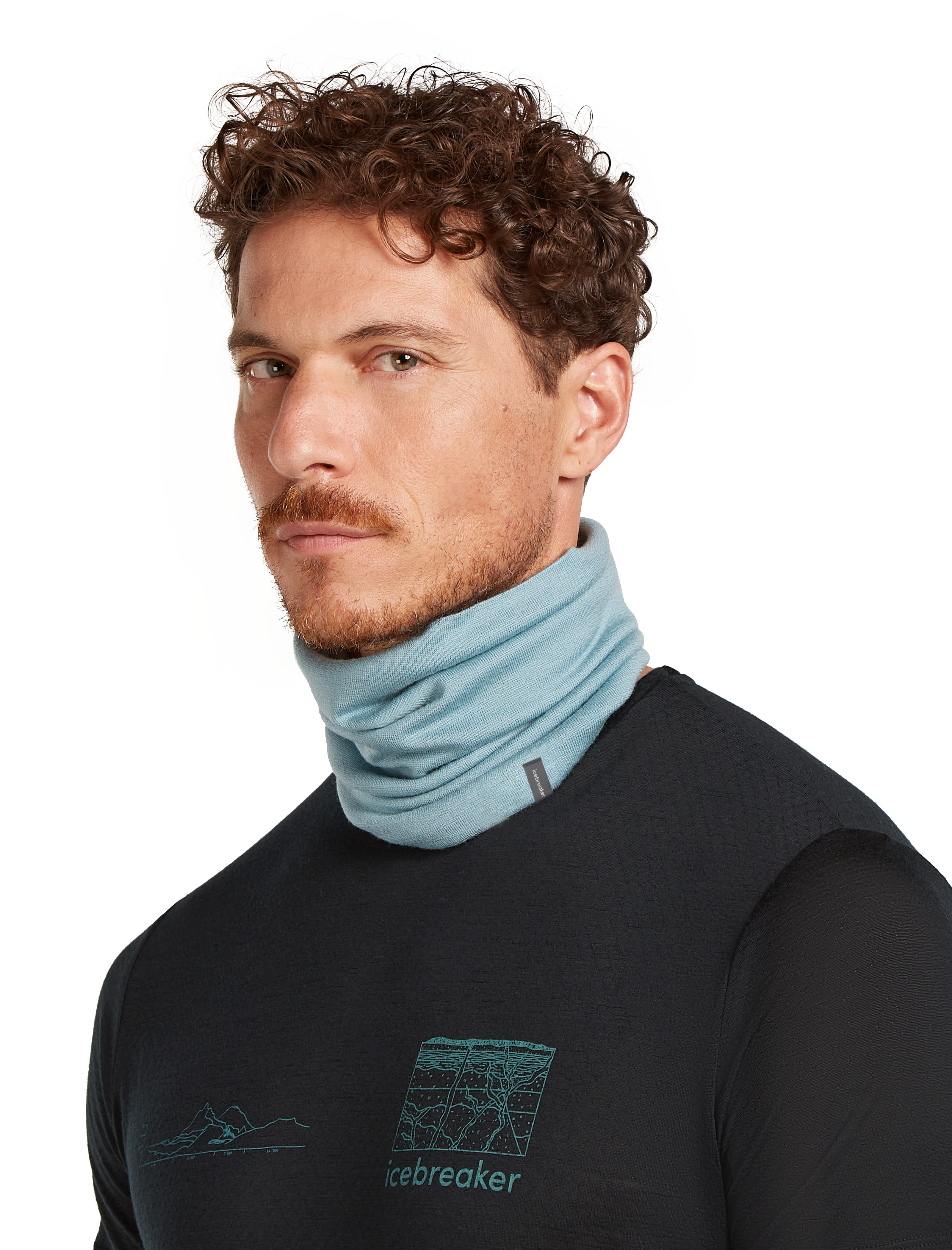 Icebreaker Unisex Merino 260 Oasis Chute Neck tube scarf one size hydro ...